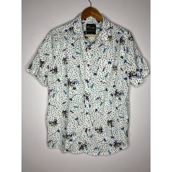 Mambo | Shirts | Mambo Mens Medium Short Sleeve Button Up Shirt Beach ...